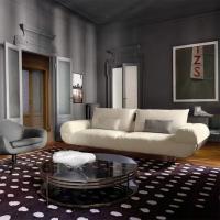 China Luxury Designer Style Hotel Villa Living Room Leather Sofa Modern Italy Wood Frame Brown 3 Seat Sofa Furniture for sale