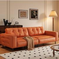 China Light Luxury Mid-Century Modular Sectional Sofa for Small Apartment Modern Minimalist Living Room Sofa Set for sale