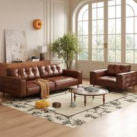 China Light Luxury Mid-Century Modular Sectional Sofa for Small Apartment Modern Minimalist Living Room Sofa Set for sale