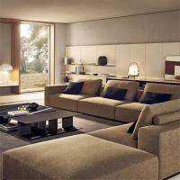 China Comfortable Living Room Modular Sofa Set Velvet Fabric Corner Couch with Simple Design  for House Furnishing for sale