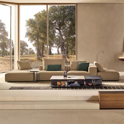 China Comfortable Living Room Modular Sofa Set Velvet Fabric Corner Couch with Simple Design  for House Furnishing for sale