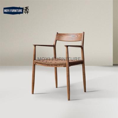 China MOYI Ash rattan chair dining mid century antique rattan dining chair for sale