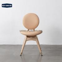 China Italian Design Leather Classic Wishbone Dining Chair Mid century Modern Wood and Metal Industrial Luxury Walnut Dining Chair for sale