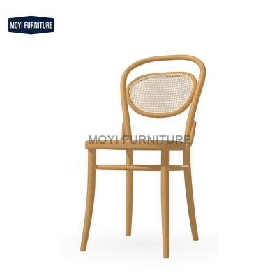 China Manufacturer 2023 New Design Bistro Chairs Metal Frame PE Rattan Back Indoor Restaurant Chair for sale