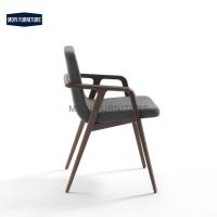 China Modern High-Back Dining Chair for Home ASH Wood Metal Solid Wood Furniture Stable for Hotel Restaurant Living Room Apartment for sale