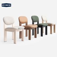 China Modern Design Family Dining Room Furniture Ash Solid Wood Leather Dining Chair for Home Hotel Restaurant Chairs for sale