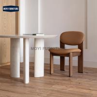 China Modern Design Family Dining Room Furniture Ash Solid Wood Leather Dining Chair for Home Hotel Restaurant Chairs for sale