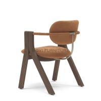 China Traditional French Style Velvet Upholstered Backrest Dining Room Chairs Luxury Solid Wood Restaurant Wedding Chair for Hotel for sale