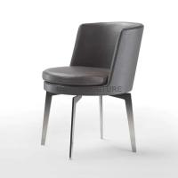 China Italian Modern Creative High-End Office & Dining Chairs Light Luxury Circular Design Commercial Negotiations Household Makeup for sale