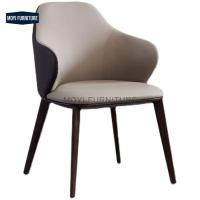 China Hot Selling Luxury Japanese Quality Dinning Leather Unique Backrest Restaurant Hotel Bedroom Armchair Chair Restaurant Modern for sale