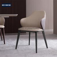 China Hot Selling Luxury Japanese Quality Dinning Leather Unique Backrest Restaurant Hotel Bedroom Armchair Chair Restaurant Modern for sale