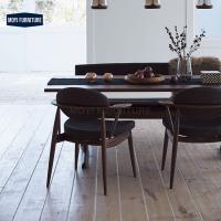 China Nordic Modern Minimalist Solid Wood Dining Chairs Designer Fabric for Home Kitchen Living Room Hotel Multi-Application Furniture for sale