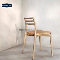 China Classical Creative Home Furniture Microfiber Leather Cushion White Ash Wood Frame Dining Chair for Hotel Lobby for sale
