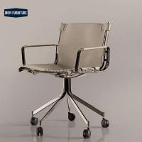 China Modern Luxury Office Furniture Stainless Steel Lifted Rotation Wheeling Study Chair Armrest Dining Chair for sale