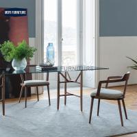 China Retro Style Ash Wood Color Armchair Cafe Shop Indoor Canteen Dining Chair with Seat Cushion for Home Restaurant for sale