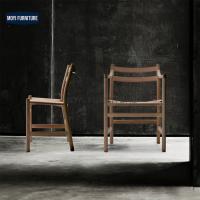 China Arm Dining Chair Made of Solid Ash Wood Frame with Woven Rattan on the Seat for Indoor and Outdoor Use for sale