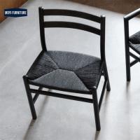 China Arm Dining Chair Made of Solid Ash Wood Frame with Woven Rattan on the Seat for Indoor and Outdoor Use for sale