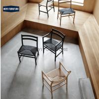 China Arm Dining Chair Made of Solid Ash Wood Frame with Woven Rattan on the Seat for Indoor and Outdoor Use for sale