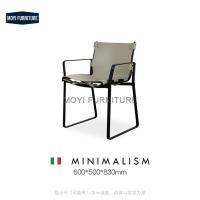 China Soft Leather Metal Frame Lounge Hotel Accent Chair for Events Modern Luxury Dining Room Restaurant Chair with Metal Leg for sale