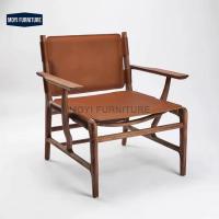 China Modern Nordic Furniture Ash Wood Solid Wood Armchair Living Room Furniture Accent Leather Leisure Arm Dining Chair for sale