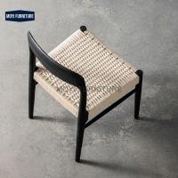 China Solid Oak Dining Chair with Rope Design Modern and Traditional Home Furniture for Kitchen Hotel and School for Home Use for sale