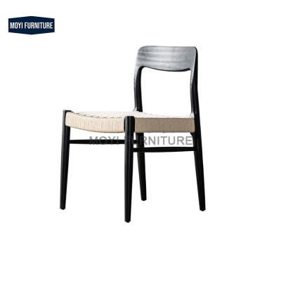 China Solid Oak Dining Chair with Rope Design Modern and Traditional Home Furniture for Kitchen Hotel and School for Home Use for sale
