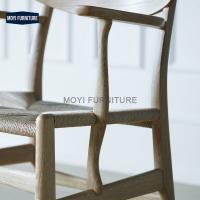 China MOYI Restaurant Furniture Curved Back Accent Solid Wood Dining Rope Seat Dining Chair for sale