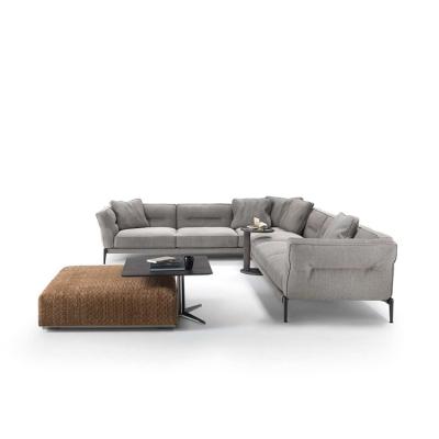 China Italian Style Living Room Furniture Sofa Modern Fabric Corner Sofa for sale