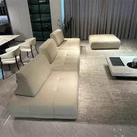 China Modern Minimalist Leather Italian Sofa Luxury Set Black Corner Couch Sofa Living Room Furniture High Quality Design for sale