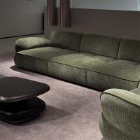 China Italian Designer Cream Style Sectional Sofa Customizable Minimalist Living Room Set with Movable Backrest for Apartment Villa for sale