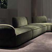 China Italian Designer Cream Style Sectional Sofa Customizable Minimalist Living Room Set with Movable Backrest for Apartment Villa for sale