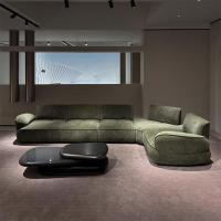 China Italian Designer Cream Style Sectional Sofa Customizable Minimalist Living Room Set with Movable Backrest for Apartment Villa for sale