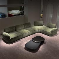 China Italian Designer Cream Style Sectional Sofa Customizable Minimalist Living Room Set with Movable Backrest for Apartment Villa for sale