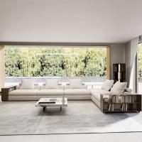 China Luxury Italian Style Living Room Furniture Sofa Home Furniture Sofa Large Set Wood Arm Fabric Sofa Sectionals for sale