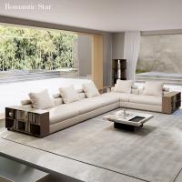 China Luxury Italian Style Living Room Furniture Sofa Home Furniture Sofa Large Set Wood Arm Fabric Sofa Sectionals for sale