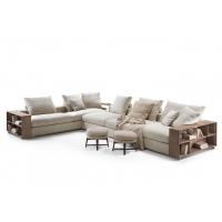China Luxury Italian Style Living Room Furniture Sofa Home Furniture Sofa Large Set Wood Arm Fabric Sofa Sectionals for sale