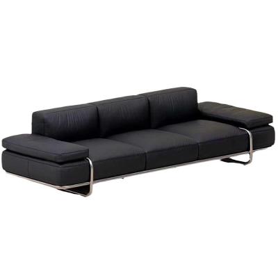 China Bauhaus-Style High-Legged Straight-Line Sofa Multi-Seat Leather for Living Room Villa Business Negotiation Made Durable PU for sale