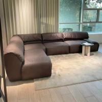 China l Shape 7 Seater Sofa Set with Corner Seat Luxury Leather Sectional Sofa Modern Living Room Sofa Set for sale