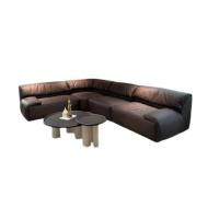 China l Shape 7 Seater Sofa Set with Corner Seat Luxury Leather Sectional Sofa Modern Living Room Sofa Set for sale