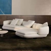 China Italian Minimalist Luxury Villa Living Room Sofa Set Hotel Lobby with Teddy Velvet Fabric Sectional Modular Couch for sale