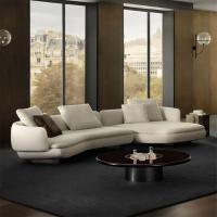 China Italian Minimalist Luxury Villa Living Room Sofa Set Hotel Lobby with Teddy Velvet Fabric Sectional Modular Couch for sale