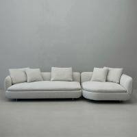 China Italian Minimalist Luxury Villa Living Room Sofa Set Hotel Lobby with Teddy Velvet Fabric Sectional Modular Couch for sale