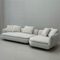 China Italian Minimalist Luxury Villa Living Room Sofa Set Hotel Lobby with Teddy Velvet Fabric Sectional Modular Couch for sale