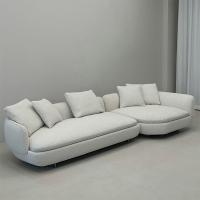 China Italian Minimalist Luxury Villa Living Room Sofa Set Hotel Lobby with Teddy Velvet Fabric Sectional Modular Couch for sale