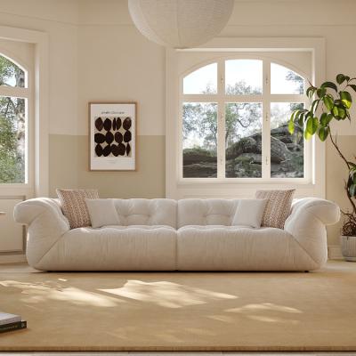 China Modern Minimalist Three-Seat Fabric Living Room Sofa Convertible Sectional Home Furniture for sale