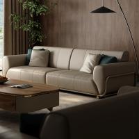 China Modern Luxury Single Modular Sofa Set Classic Nordic Wood Furniture Premium Light Luxury for Apartments Villas Manufactured for sale