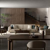 China Modern Luxury Single Modular Sofa Set Classic Nordic Wood Furniture Premium Light Luxury for Apartments Villas Manufactured for sale