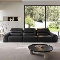 China Black Leather Modular Upholstered Lounge Sofa Sectional Couch Modern Fashion Living Room Furniture Compression Sofa Sets for sale