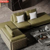 China Foshan Factory Itaian Modern Saddle Leather Sofa Home Furniture Leather Sofa Set Modular Hotel Furniture Sofa Set for sale