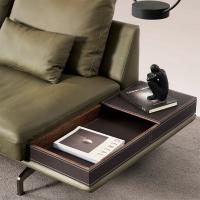 China Wooden Frame Stainless Steel Hardware Feet Modular L-Shaped Leather Fabric Sofa Set for Living Room Villa Apartment Use for sale
